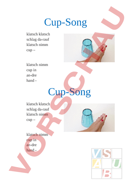 Arbeitsblatt: Cup Song - Musik - Rhythmus