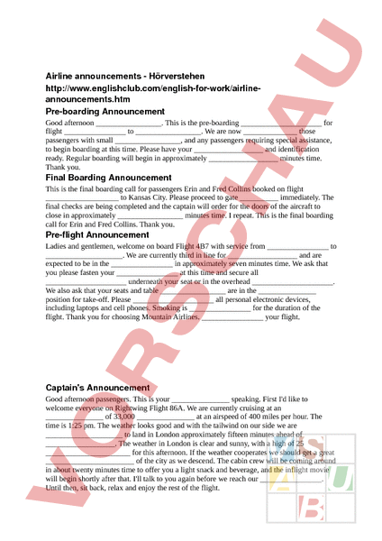 Arbeitsblatt: Open wordl unit 5 - Englisch - Lehrmittel