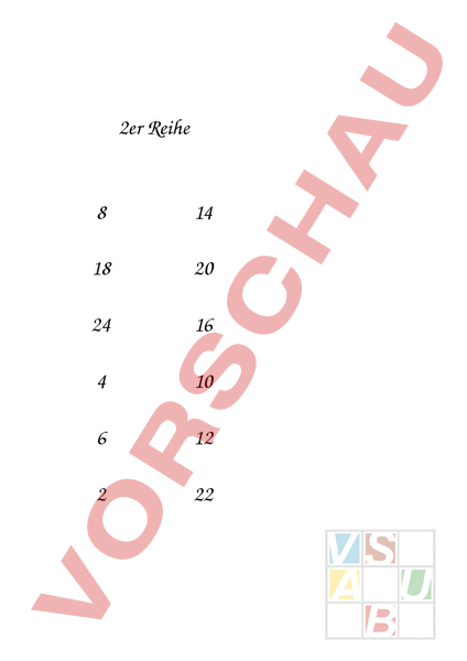 Arbeitsblatt: 1x1 Reihen Spiel - Mathematik - Multiplikation