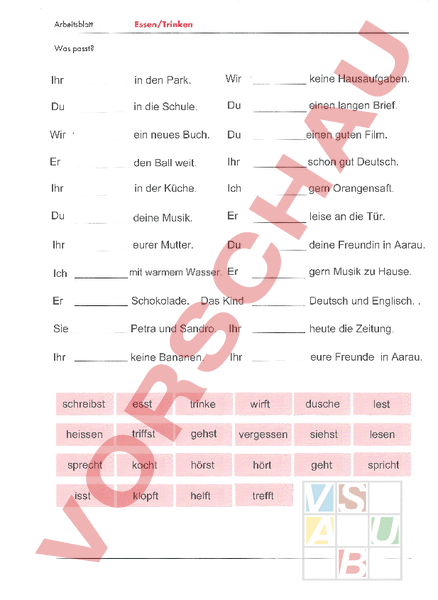 Arbeitsblatt: Verben Konjugation Teil 2 - Deutsch - DaZ