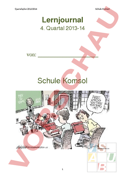 Arbeitsblatt: Lernjournal 4. Quartal - Administration / Methodik ...