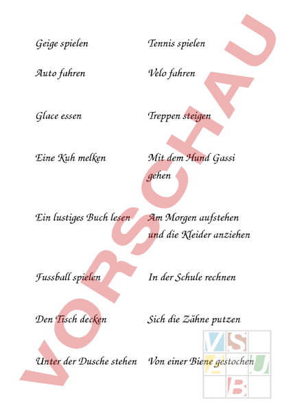 Arbeitsblatt: Pantomimisch darstellen - Deutsch - Vorlesen / Vortragen ...