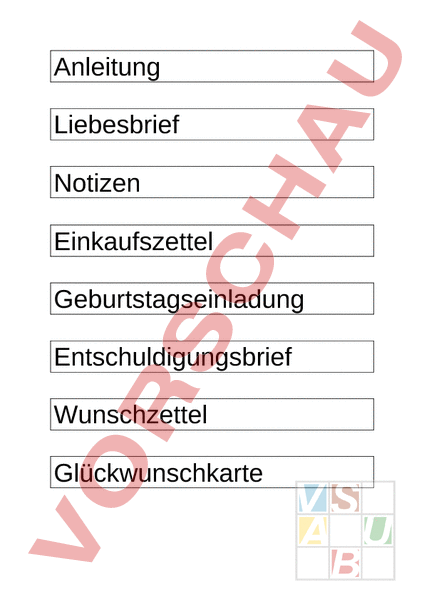 Arbeitsblatt: verschiedene Arten von Texten schreiben - Deutsch - Texte ...