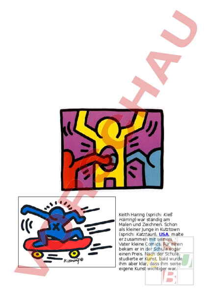 Arbeitsblatt: Keith Haring - Bildnerisches Gestalten - Kunstgeschichte