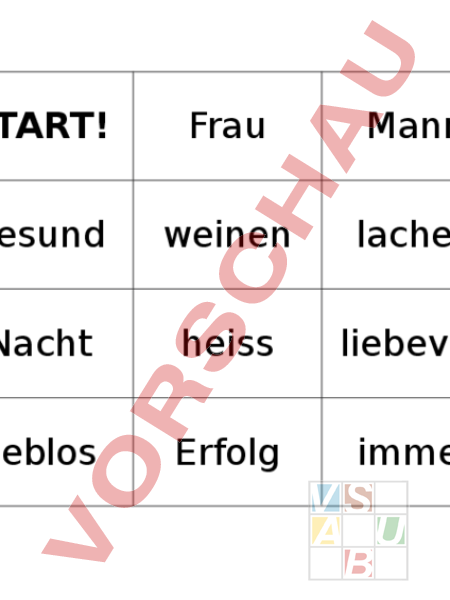 Arbeitsblatt: Domino Antonyme - Deutsch - Wortschatz