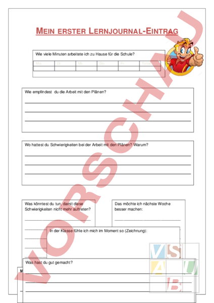 Arbeitsblatt: Lernjournal-Eintrag - Administration / Methodik ...