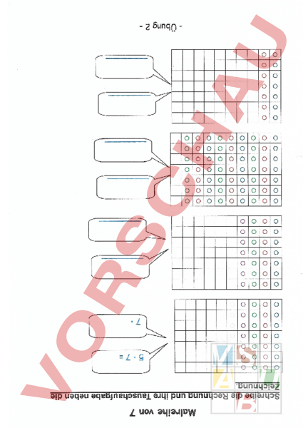 Arbeitsblatt: 7er Reihe - Mathematik - Multiplikation