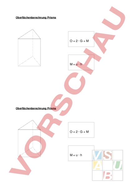 Arbeitsblatt: Prisma - Geometrie - Körper / Figuren