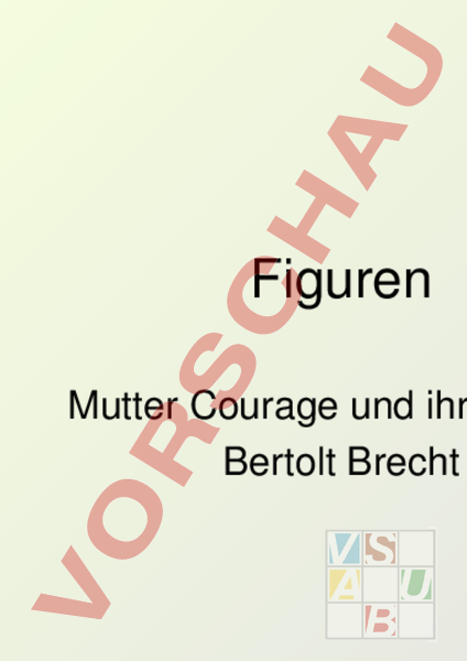 Arbeitsblatt: B. Brecht: Mutter Courage und ihre Kinder - Deutsch ...