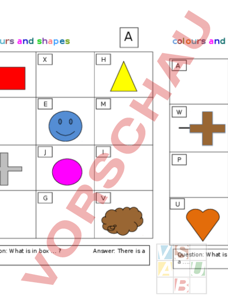 Arbeitsblatt: Young World 2 Unit 3 Formen und Farben Spiel - Englisch ...