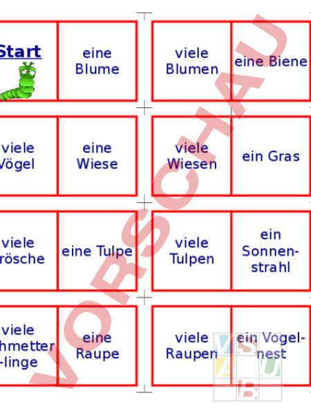 Arbeitsblatt: Domino - Deutsch - DaZ