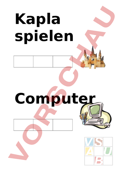 Arbeitsblatt: Freiarbeit - Diverses / Fächerübergreifend - Spiele