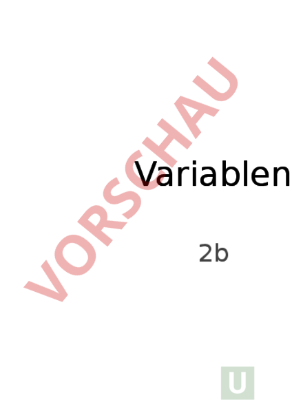 Arbeitsblatt: Variablen - Mathematik - Algebra