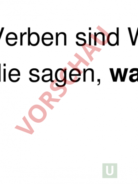 Arbeitsblatt: Merksatz Verb - Deutsch - Grammatik