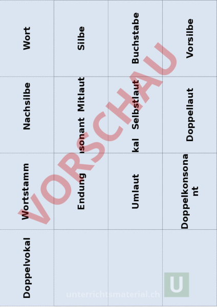Arbeitsblatt: Deutsch Fachbegriffe - Deutsch - Gemischte Themen