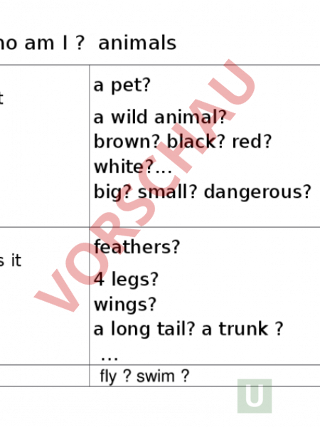 Arbeitsblatt: Who am I (wer bin ich) - Englisch - Wortschatz