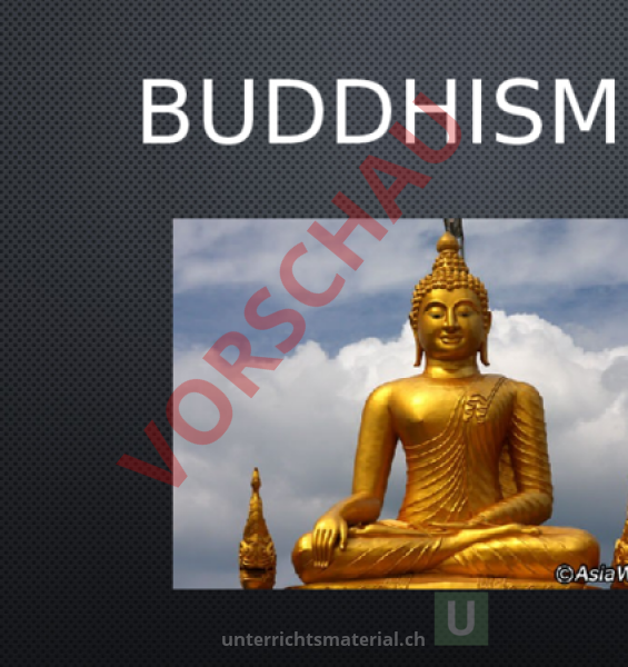 Arbeitsblatt: Buddhismus - Wo? - Lebenskunde - Religionslehre / Bibel