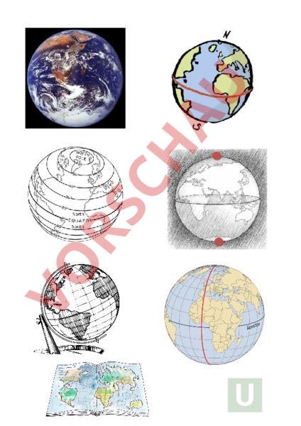 Arbeitsblatt: Bilderkärtchen Gradnetz - Geographie - Kartographie ...