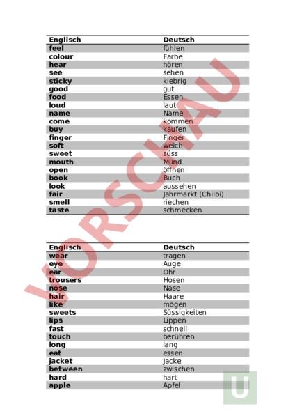 Arbeitsblatt: Young World 2 Unit 1 - Englisch - Wortschatz