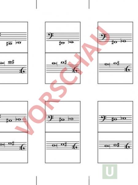 Arbeitsblatt: Lernkarten Noten mit Vorzeichen - Musik - Musiktheorie ...