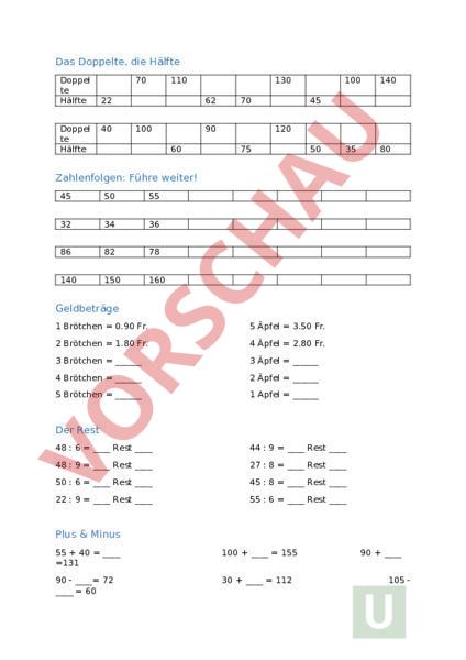 Arbeitsblatt: Mathematik Arbeitsblatt - Mathematik - Gemischte Themen