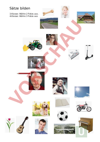 Arbeitsblatt: Sätze bilden - Deutsch - Grammatik