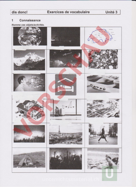 Arbeitsblatt: Dis Donc 7 Unité 3 - Französisch - Wortschatz