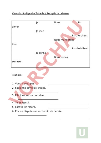 Arbeitsblatt: Dis donc 7 unit 1 - Französisch - Gemischte Themen