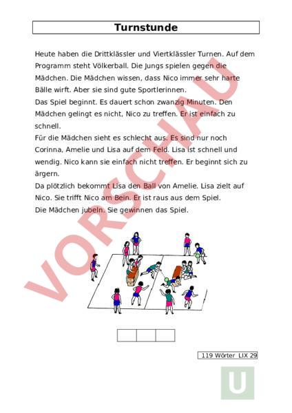 Arbeitsblatt: Tandemlesen mit Lix-Werten - Deutsch - Lesefertigkeit