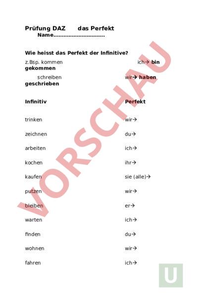 Arbeitsblatt: Deutsch - Deutsch - DaZ