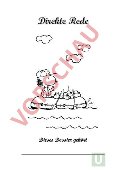 Arbeitsblatt: Dossier direkte Rede - Deutsch - Grammatik