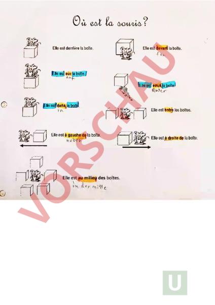 Arbeitsblatt: dis donc! 6 prépositions - Französisch - Wortschatz